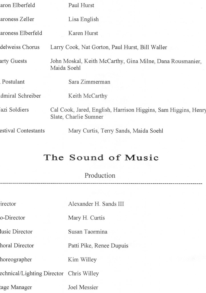 2008 The Sound of Music | Annisquam Village Players: Seaside Community ...